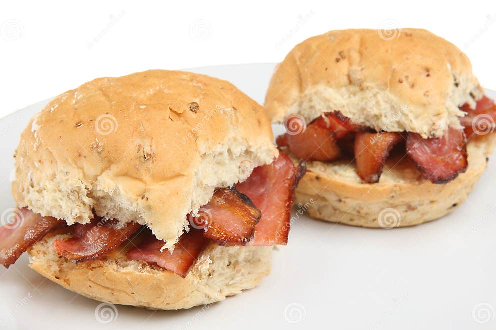 Crispy Bacon Rolls stock image. Image of roll, wholemeal - 15507755