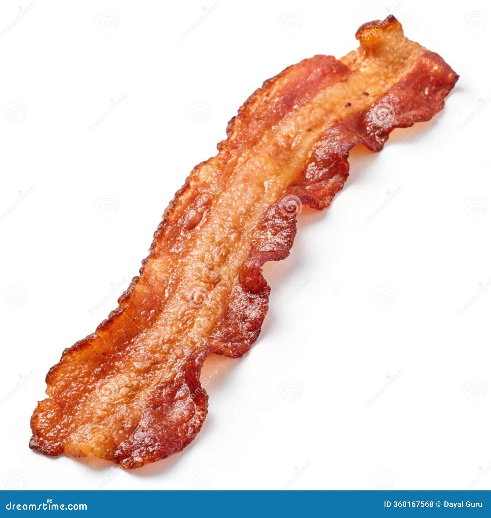 Crispy Bacon Strip Isolated on Transparent Background Stock ...