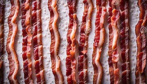 Crispy Bacon Stripes stock illustration. Illustration of dinner - 348654551
