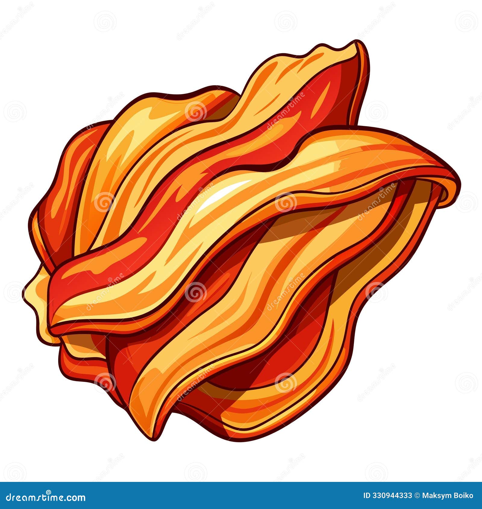 Crispy Bacon Transparent Background Clipart Stock Vector - Illustration ...