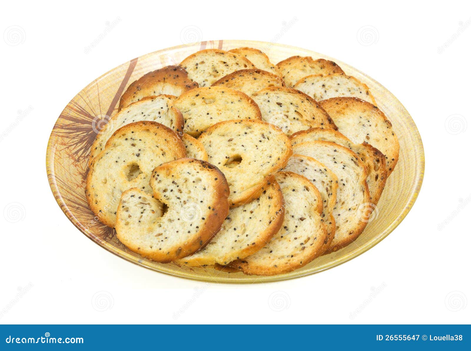 Crispy Bagel Slices Angle View Stock Image - Image of golden, snack ...