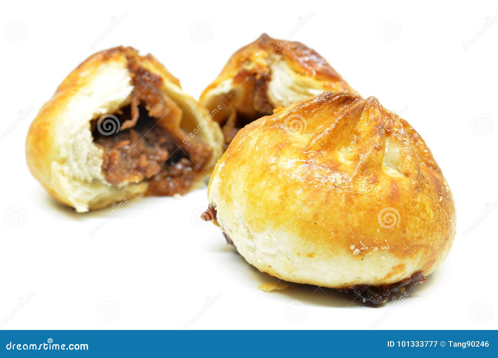 Crispy BBQ Roasted Chicken Buns Stock Image - Image of pastry ...