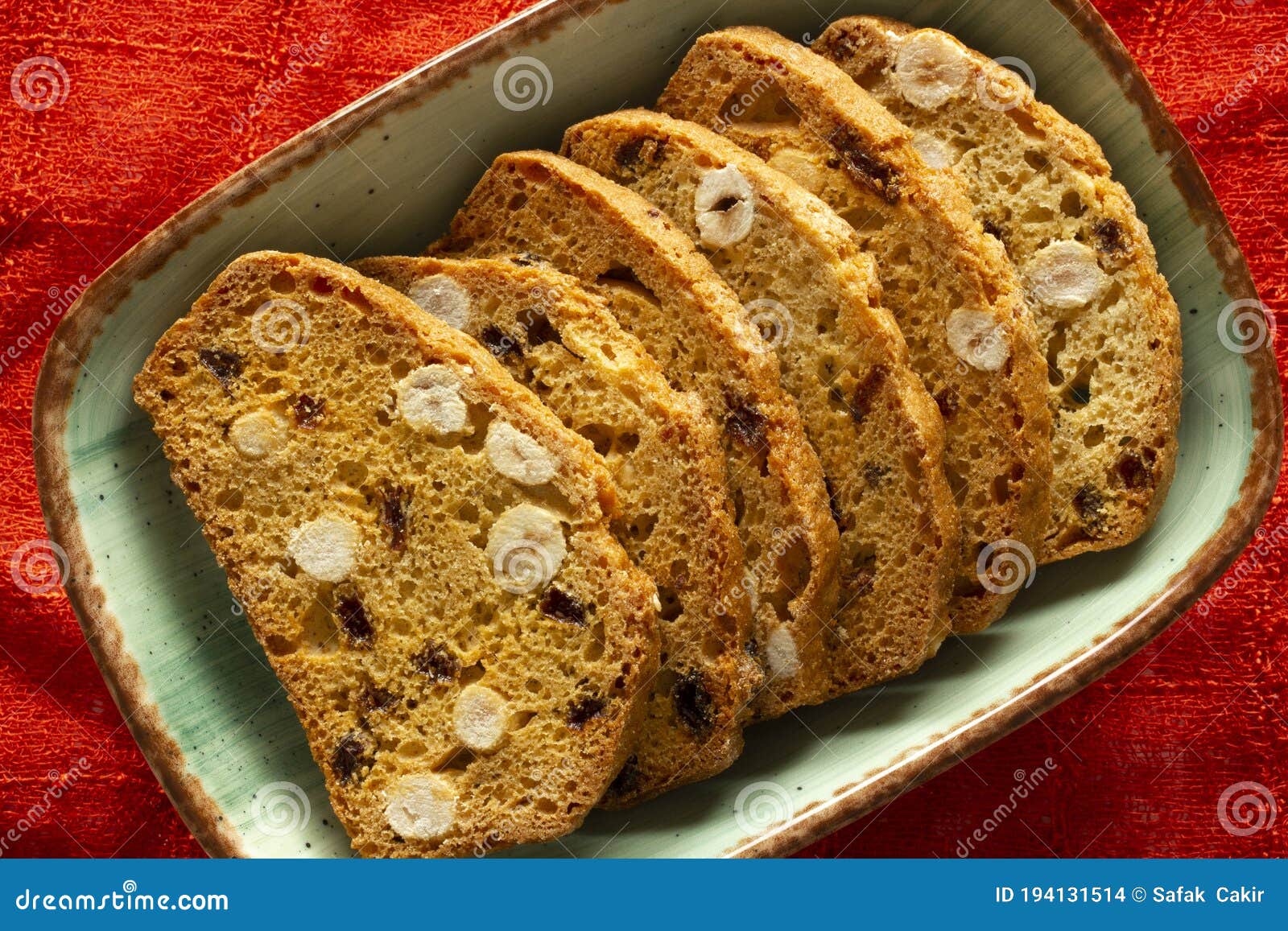 Crispy Biscuits with Fruit. Stock Photo - Image of arrangement, cereal ...