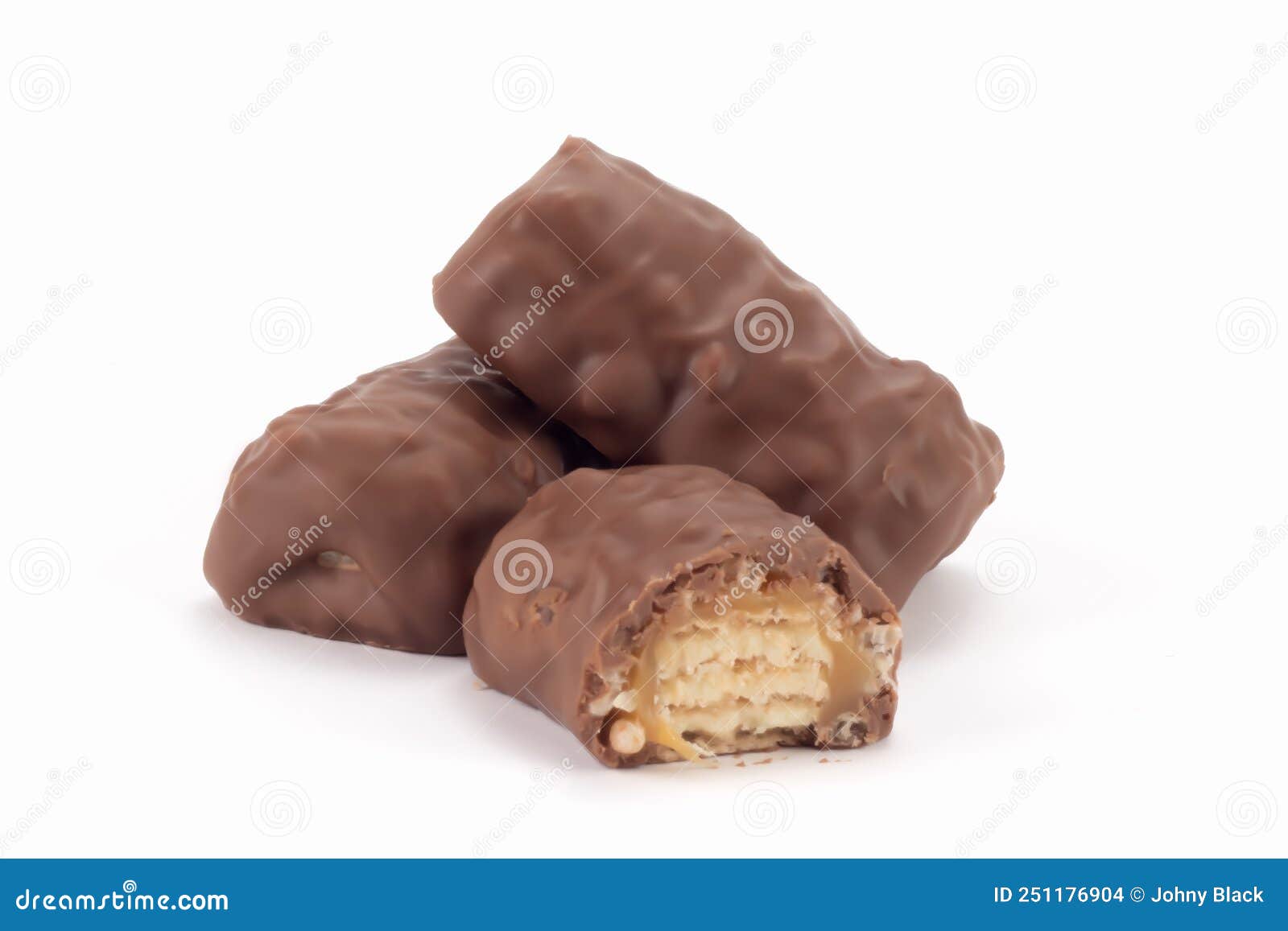 Crispy Bits of Chocolate Bars. Chocolate Bars with Peanuts and Caramel ...