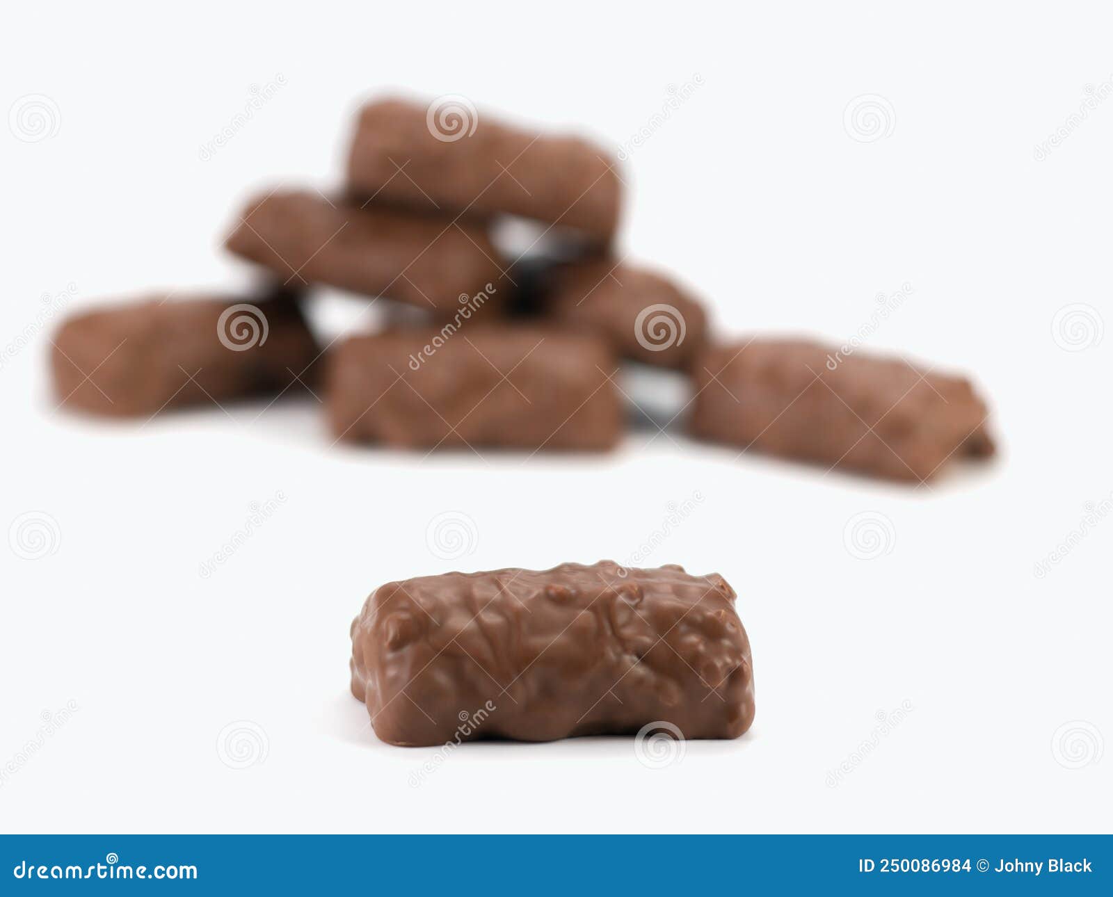 Crispy Bits of Chocolate Bars. Chocolate Bars with Peanuts and Caramel ...