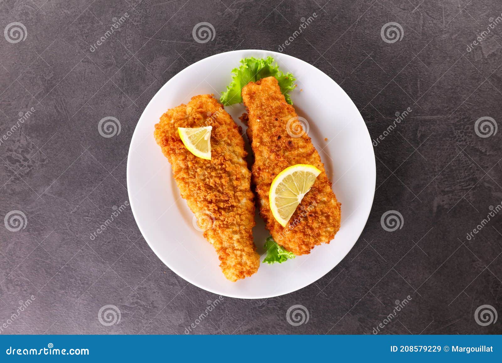 Crispy breaded fish stock image. Image of health, crispy - 208579229