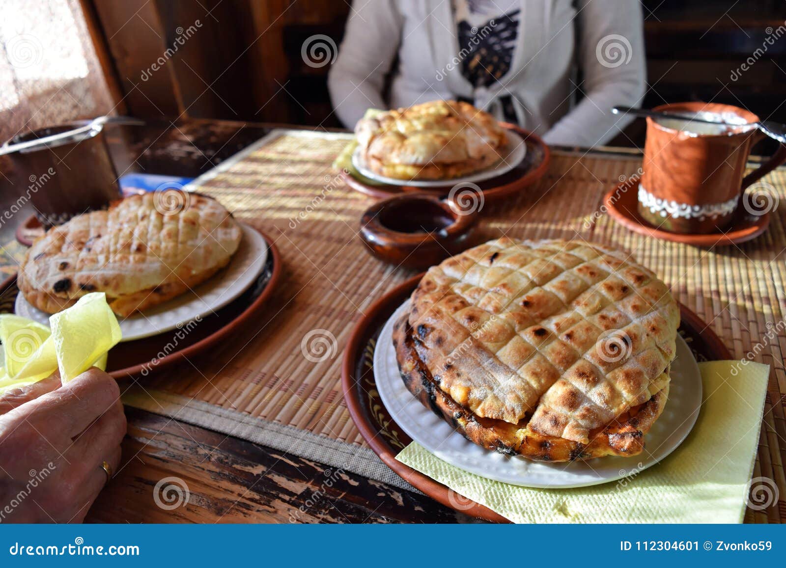 Crispy Bun in an Old Fashioned Restaurant Stock Image - Image of burger ...