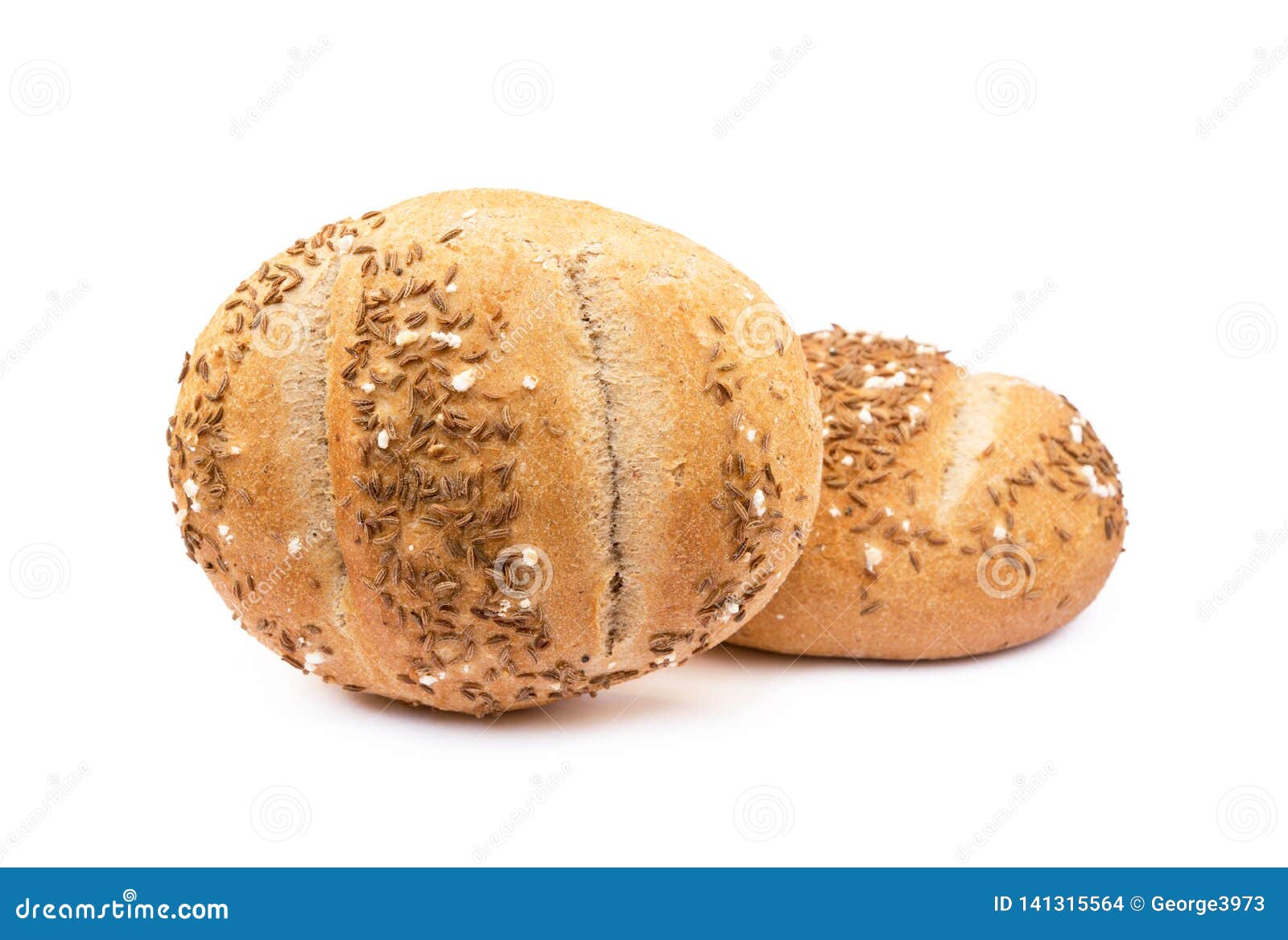 Crispy Bun Sprinkled with Caraway Stock Photo - Image of bake ...