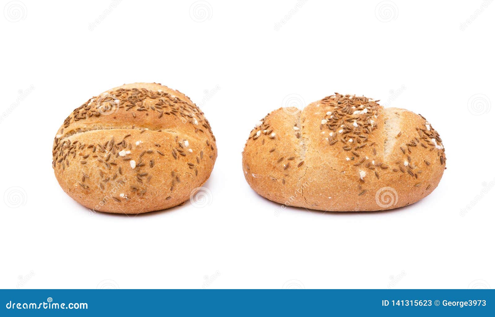 Crispy Bun Sprinkled with Caraway Stock Image - Image of food, meal ...