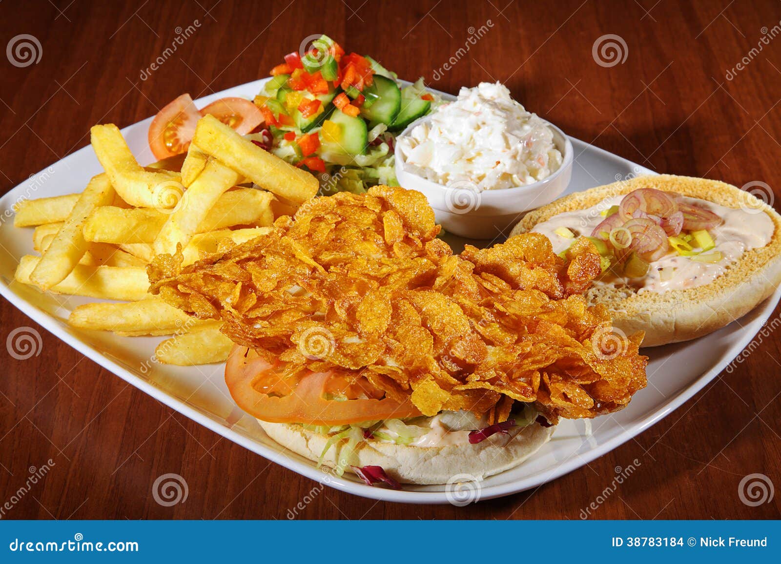 Crispy chicken burger stock photo. Image of cooking, crispy - 38783184