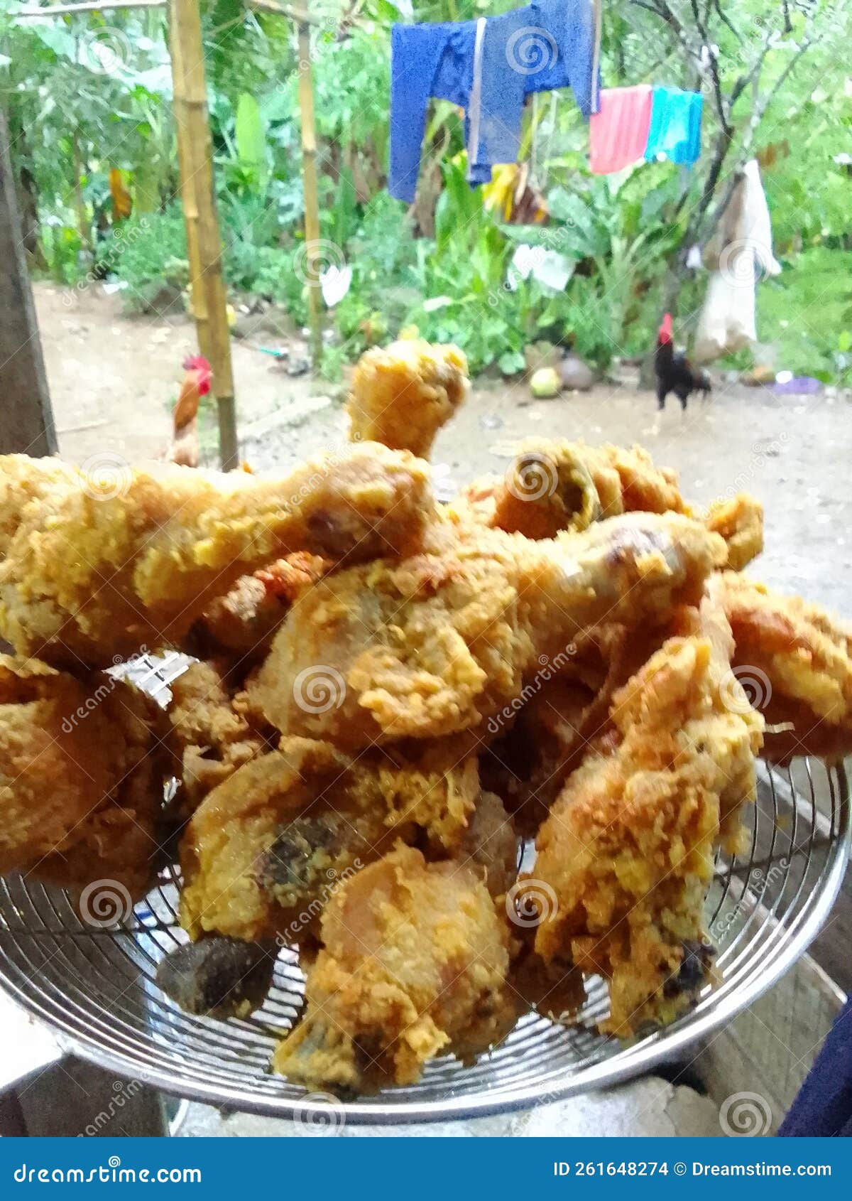 Crispy Chicken on a Cool Morning Stock Photo - Image of food, dessert ...
