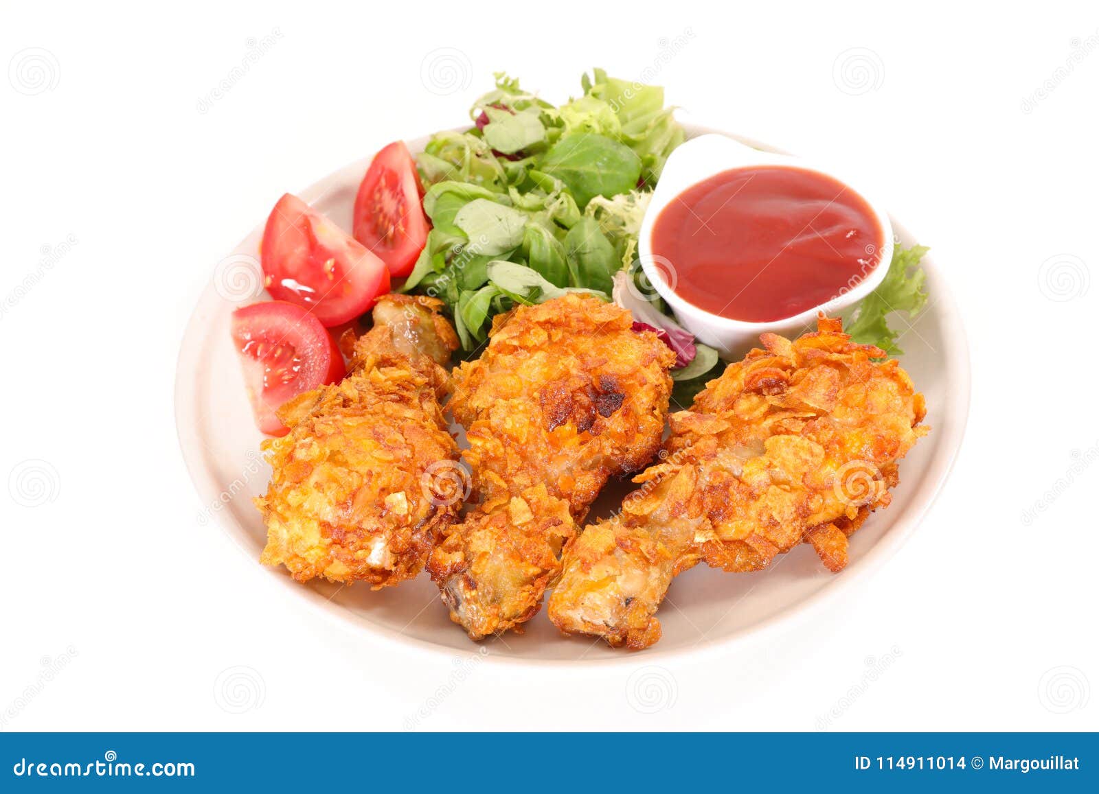 Crispy chicken leg stock photo. Image of chicken, breaded - 114911014