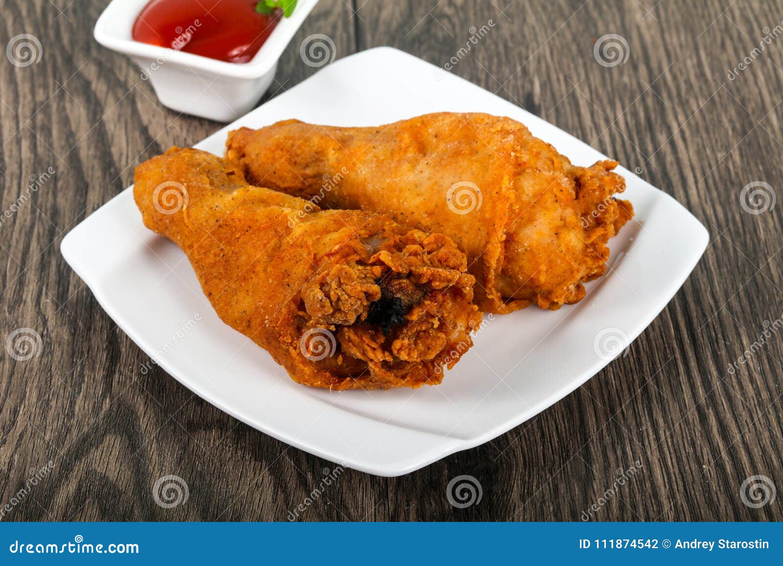 Crispy chicken legs stock photo. Image of meal, deep - 111874542