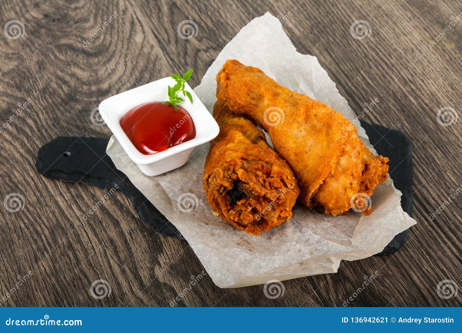 Crispy chicken legs stock image. Image of drumstick - 136942621