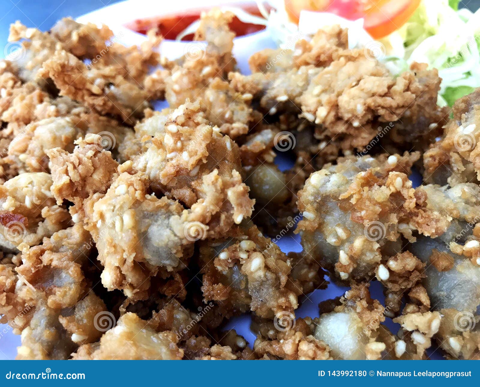Crispy Chicken Tendon Deep Fried Food Stock Photo - Image of asian ...