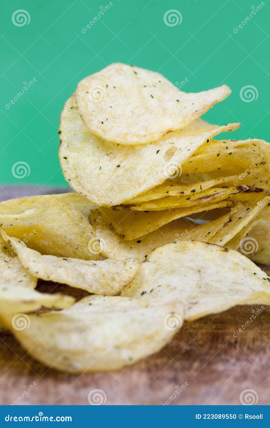 Crispy Chips Made from Potatoes and Deep-fried Stock Photo - Image of ...