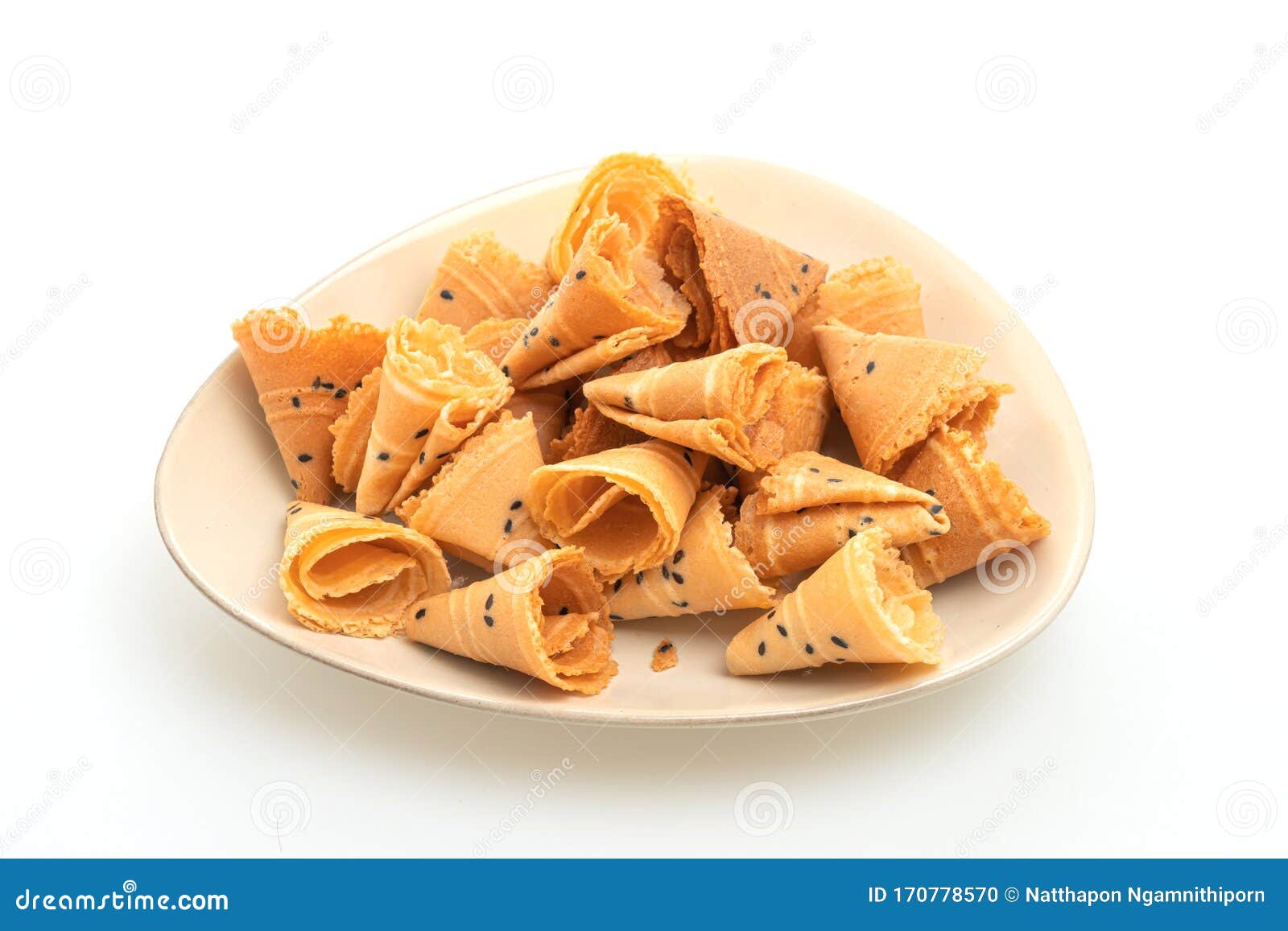 Crispy Coconut Roll - Asian Snack Stock Photo - Image of coconut ...
