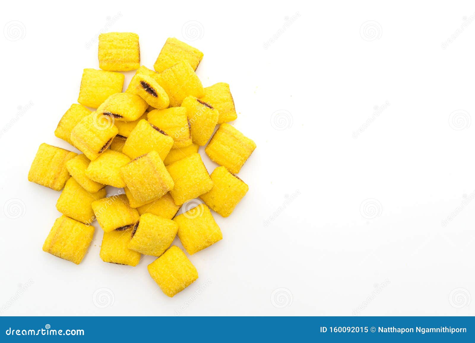 Crispy Corn Snack with Chocolate Stock Image - Image of closeup ...