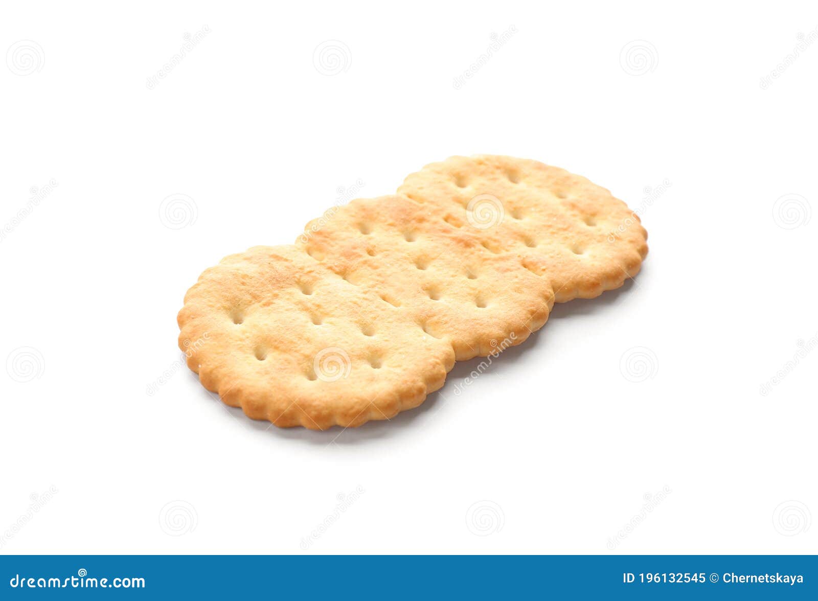 Crispy Cracker Isolated on White. Delicious Snack Stock Image - Image ...