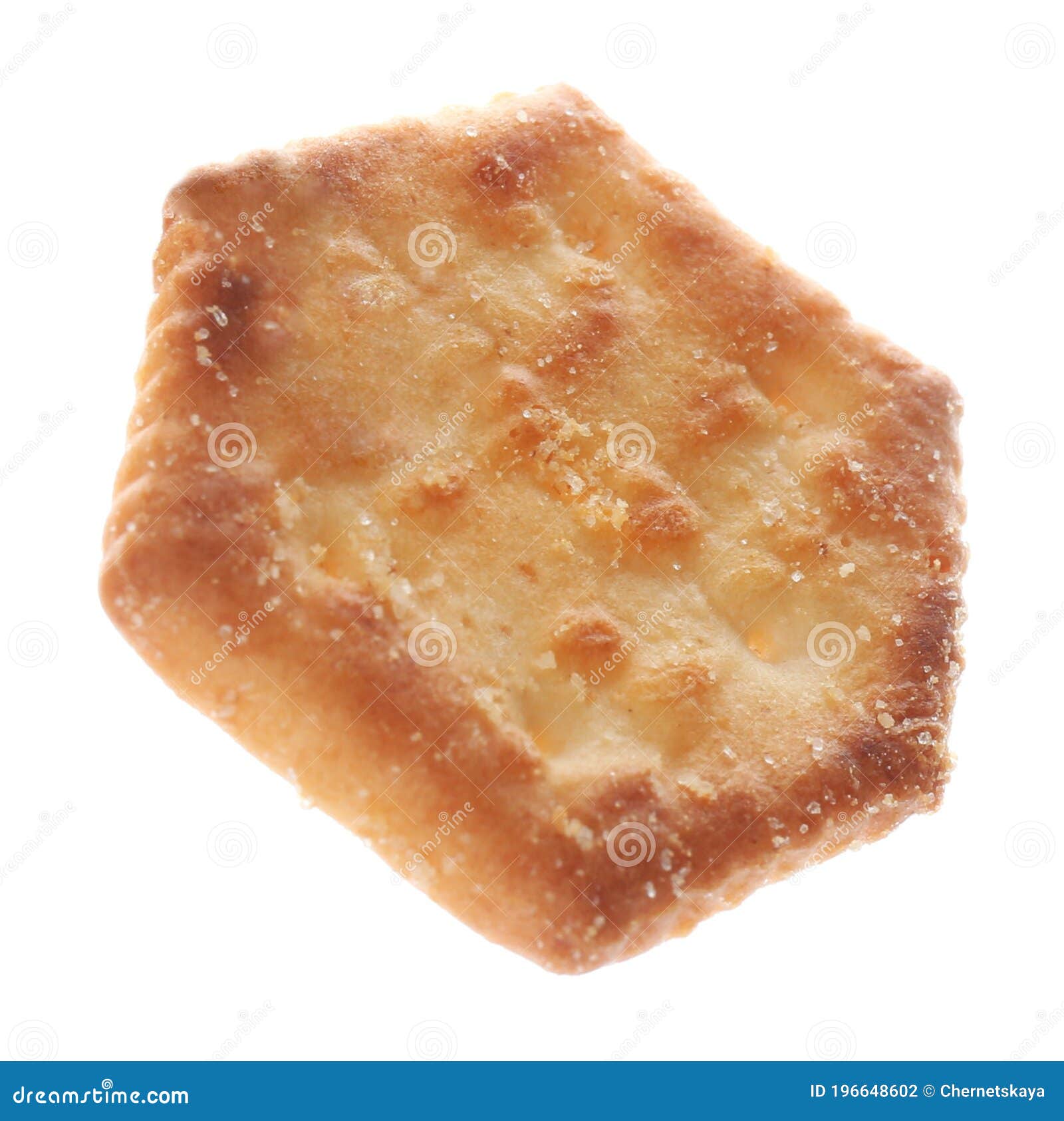 Crispy Cracker Isolated on White. Delicious Snack Stock Photo - Image ...
