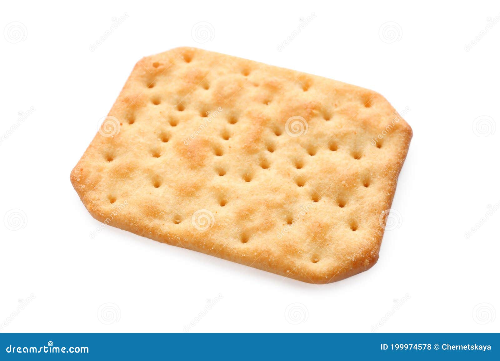 Crispy Cracker Isolated on White. Delicious Snack Stock Photo - Image ...