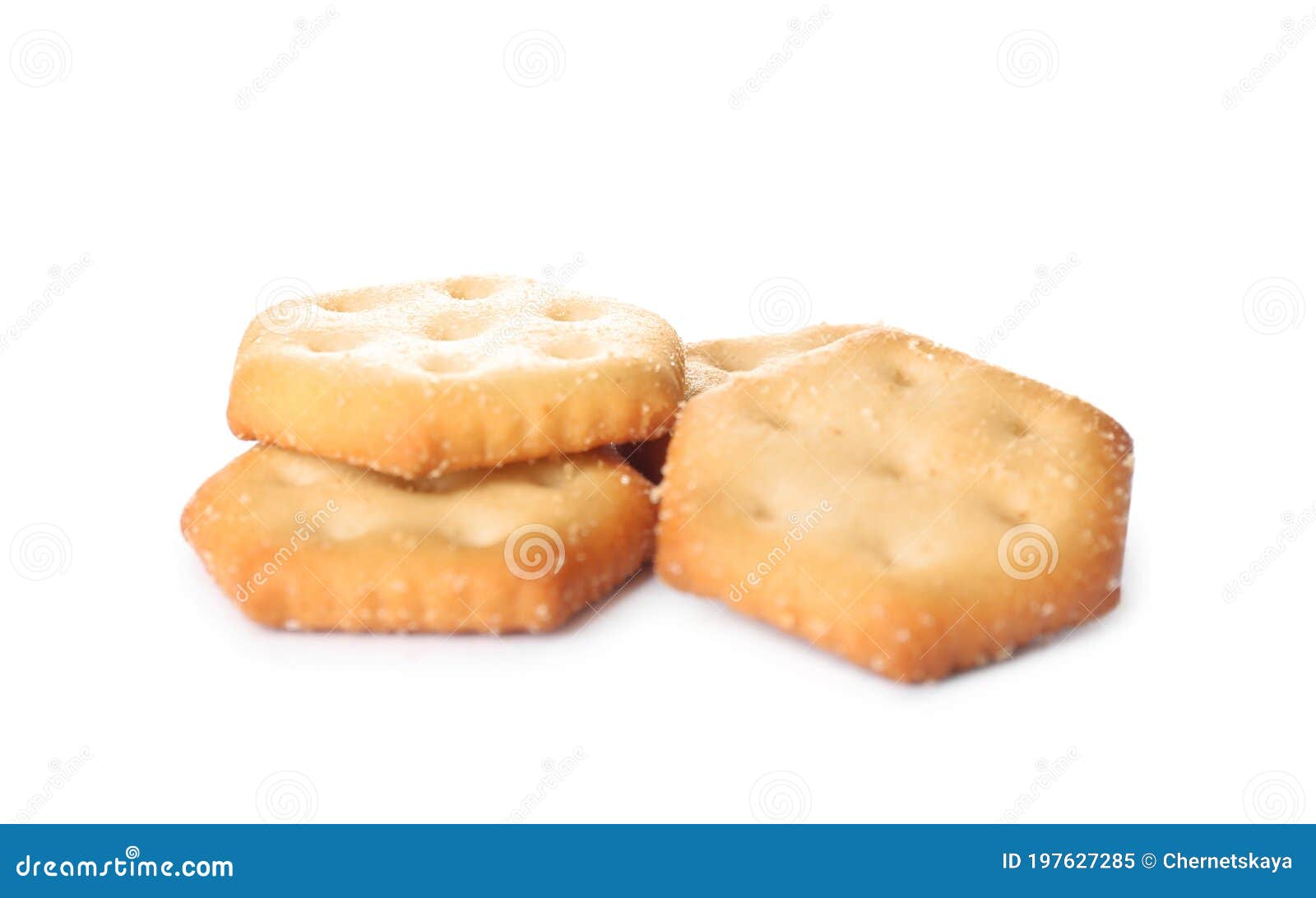 Crispy Crackers on White. Delicious Snack Stock Image - Image of ...