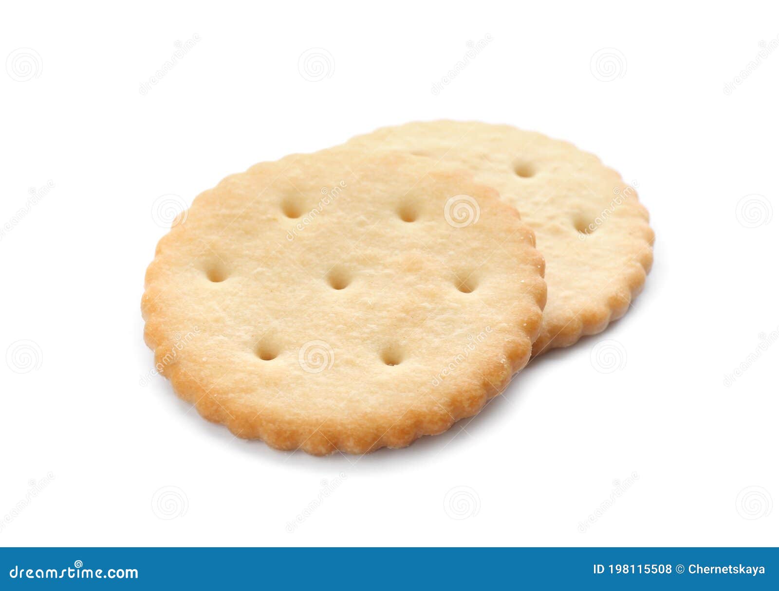 Crispy Crackers Isolated on White. Delicious Snack Stock Photo - Image ...