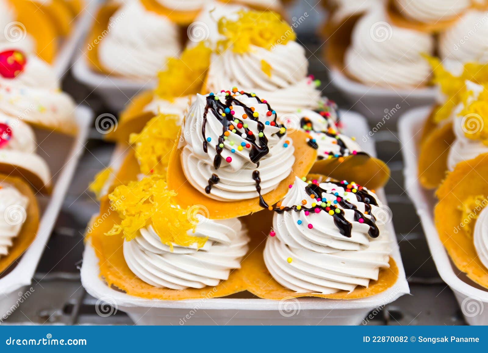 Crispy crepes dessert stock photo. Image of thai, dessert - 22870082