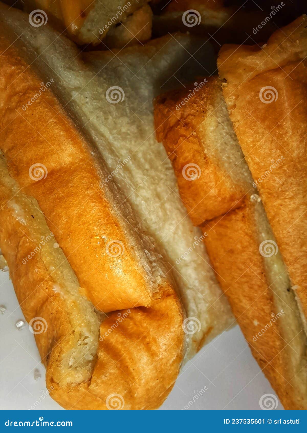 Crispy and Crunchy Edge of White Bread Stock Image - Image of fish ...