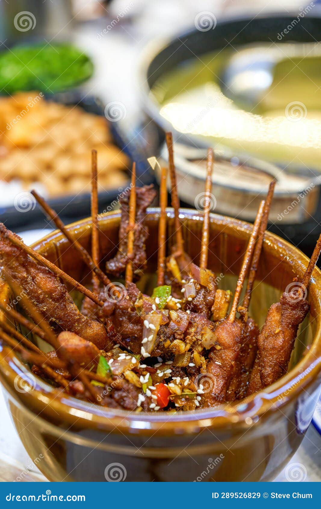 A Crispy and Delicious Chinese Dish, Fried Rabbit Skewers Stock Image ...