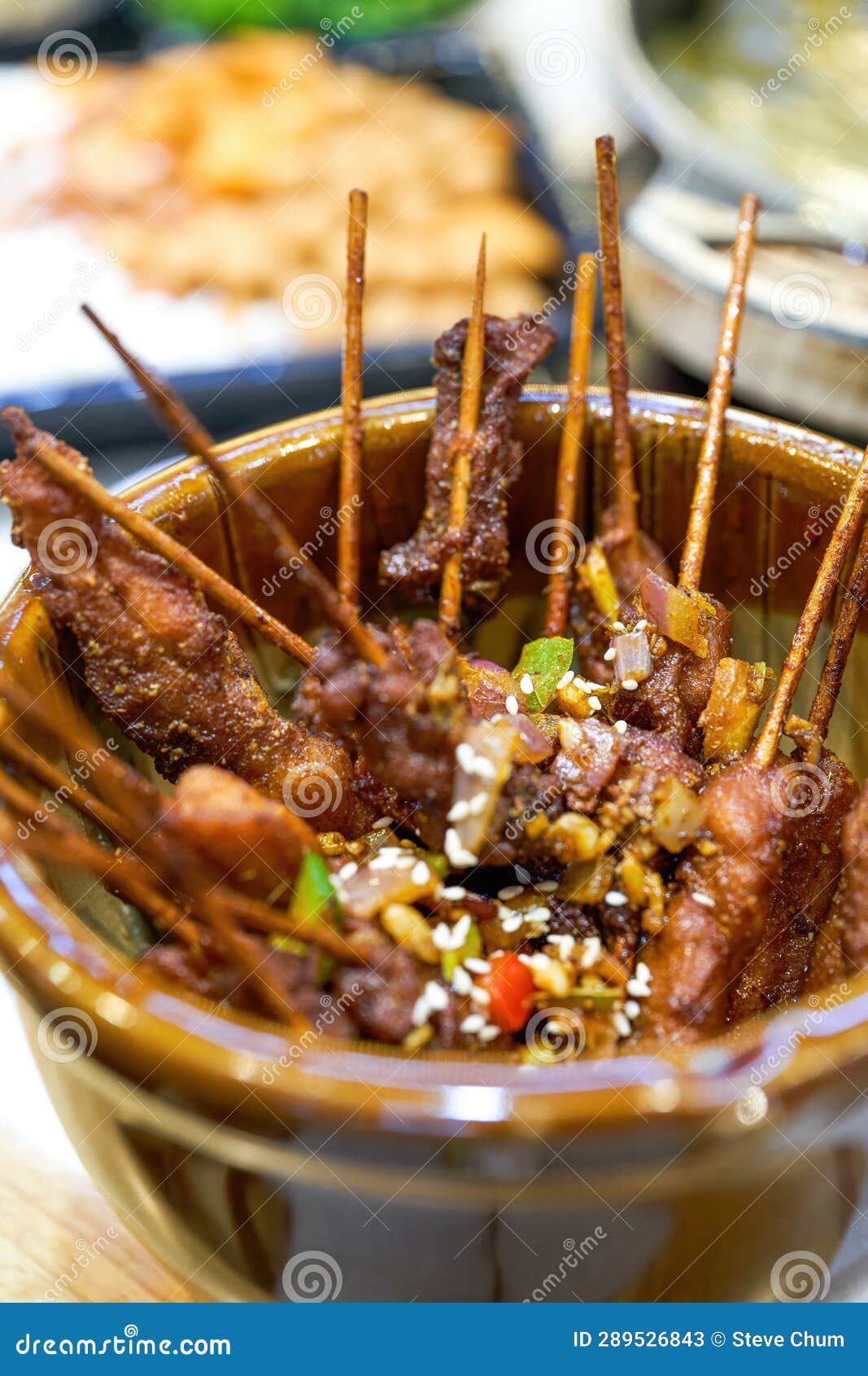 A Crispy and Delicious Chinese Dish, Fried Rabbit Skewers Stock Image ...