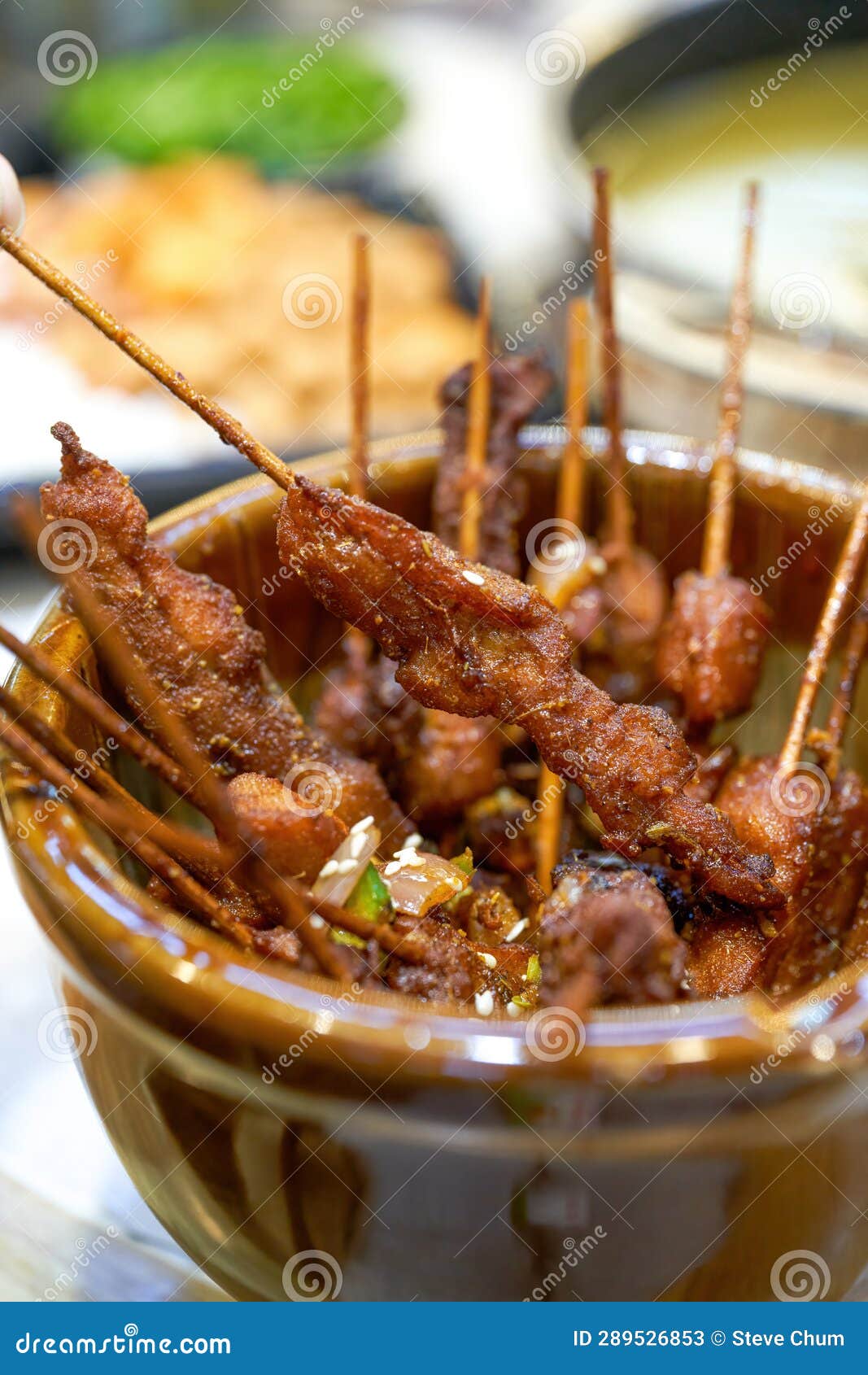 A Crispy and Delicious Chinese Dish, Fried Rabbit Skewers Stock Image ...