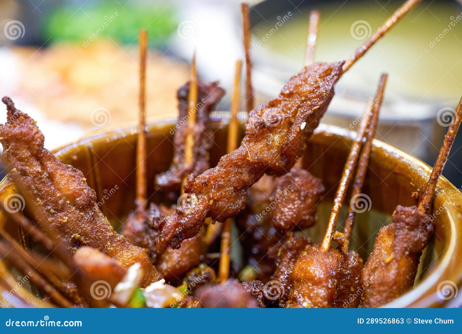 A Crispy and Delicious Chinese Dish, Fried Rabbit Skewers Stock Image ...