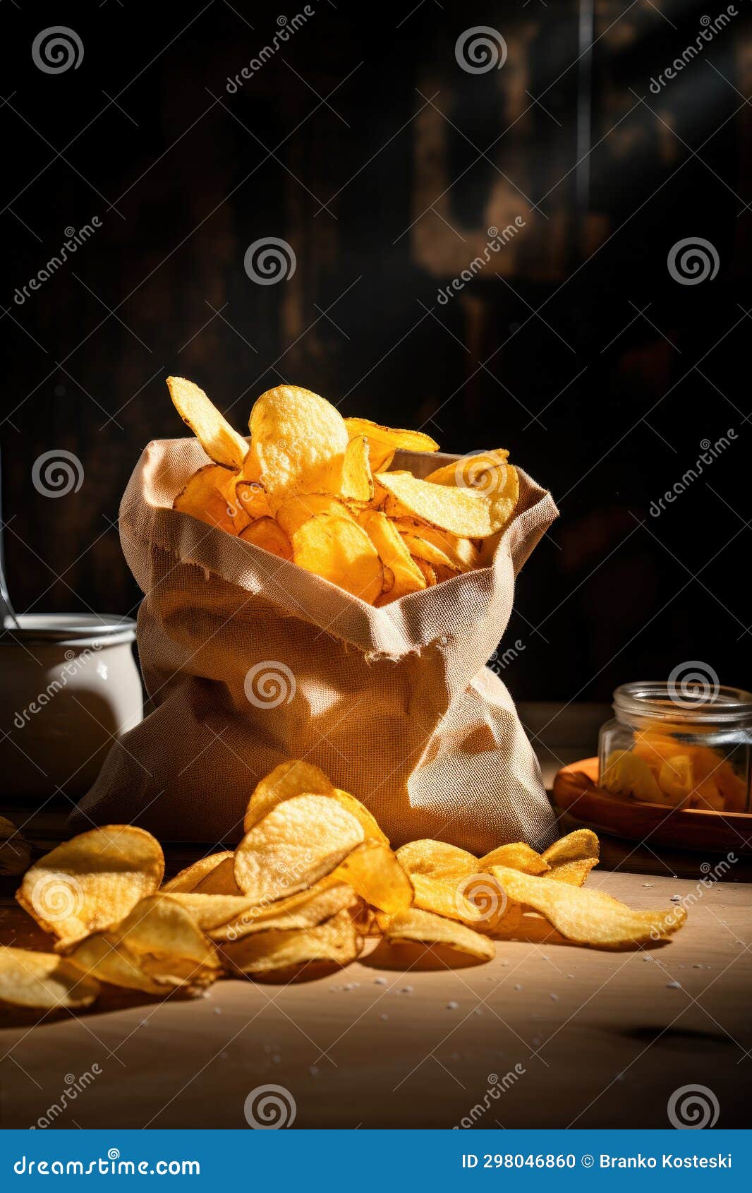 Crispy, Delicious Fried Potato Chips Stock Photo - Image of nutrition ...