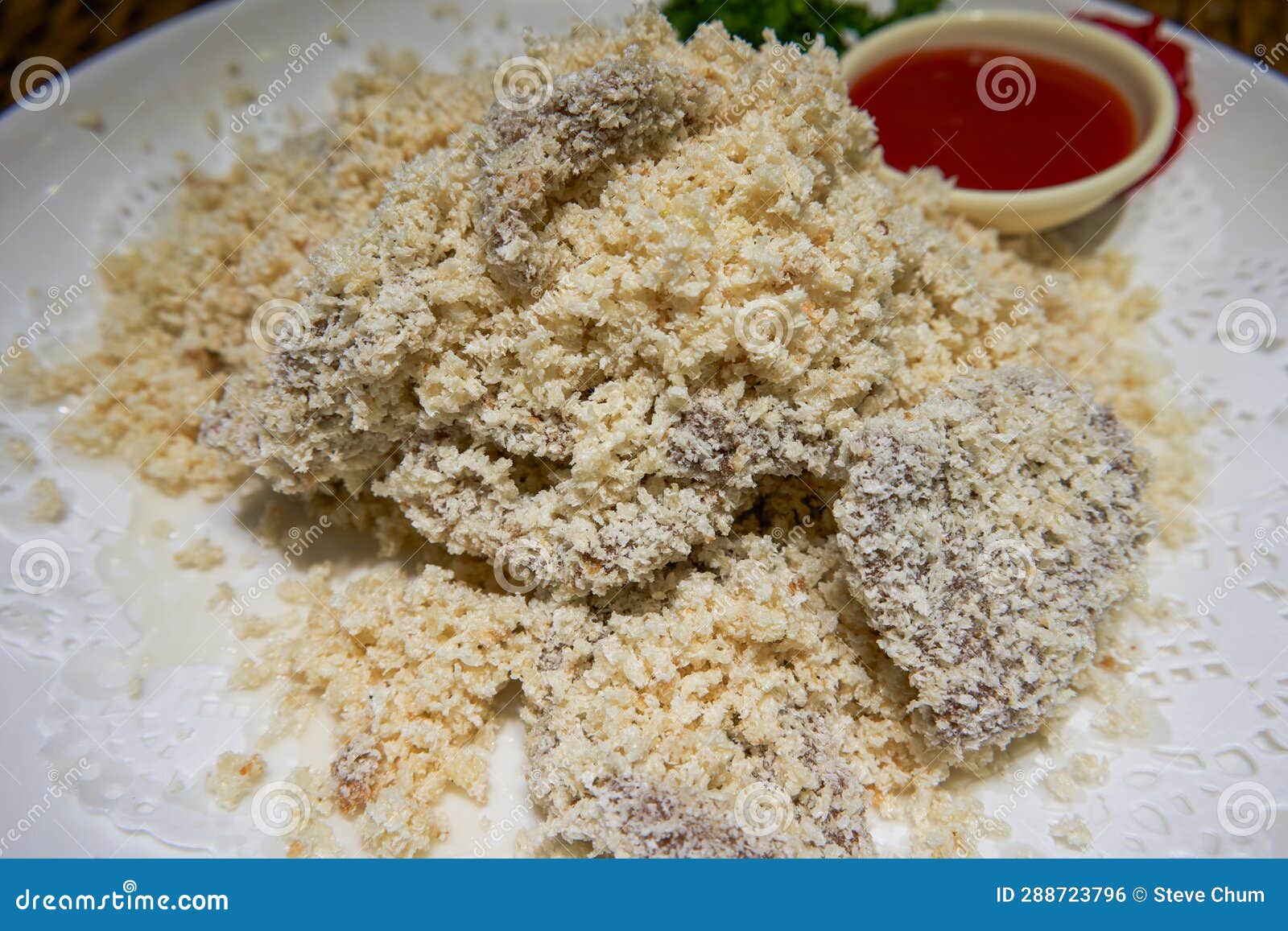 A Crispy and Delicious Snowflake Fried Beef Stock Photo - Image of ...