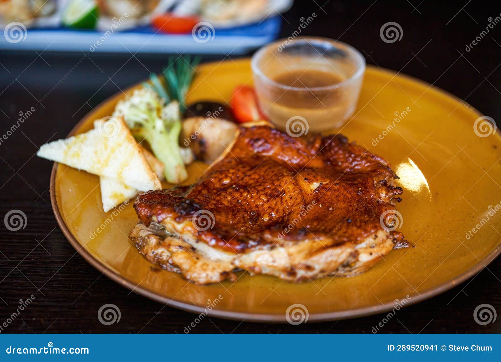 A Crispy and Delicious Western Meal, Pan-fried Chicken Chop Stock Image ...