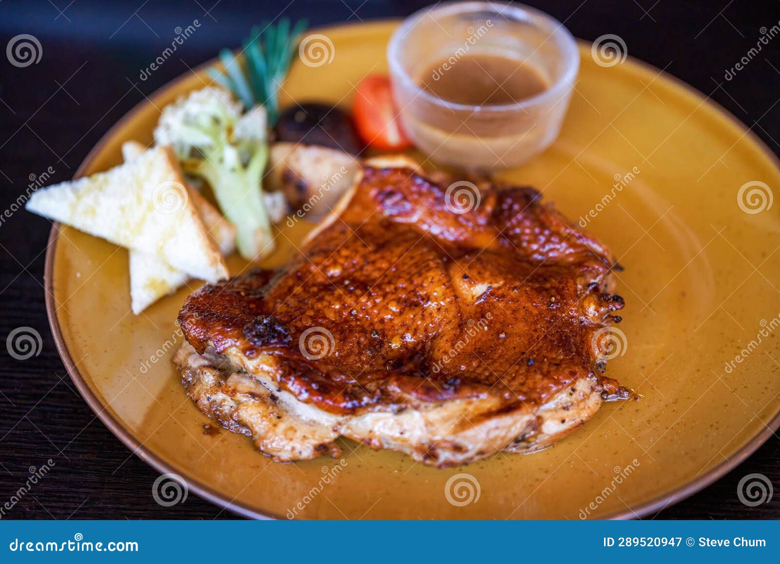 A Crispy and Delicious Western Meal, Pan-fried Chicken Chop Stock Image ...