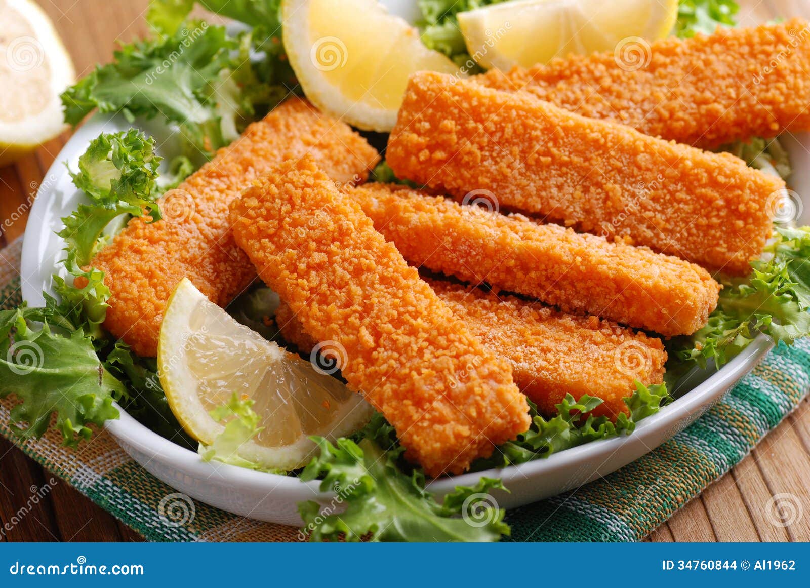 Crispy fish sticks stock photo. Image of lemon, cooking - 34760844
