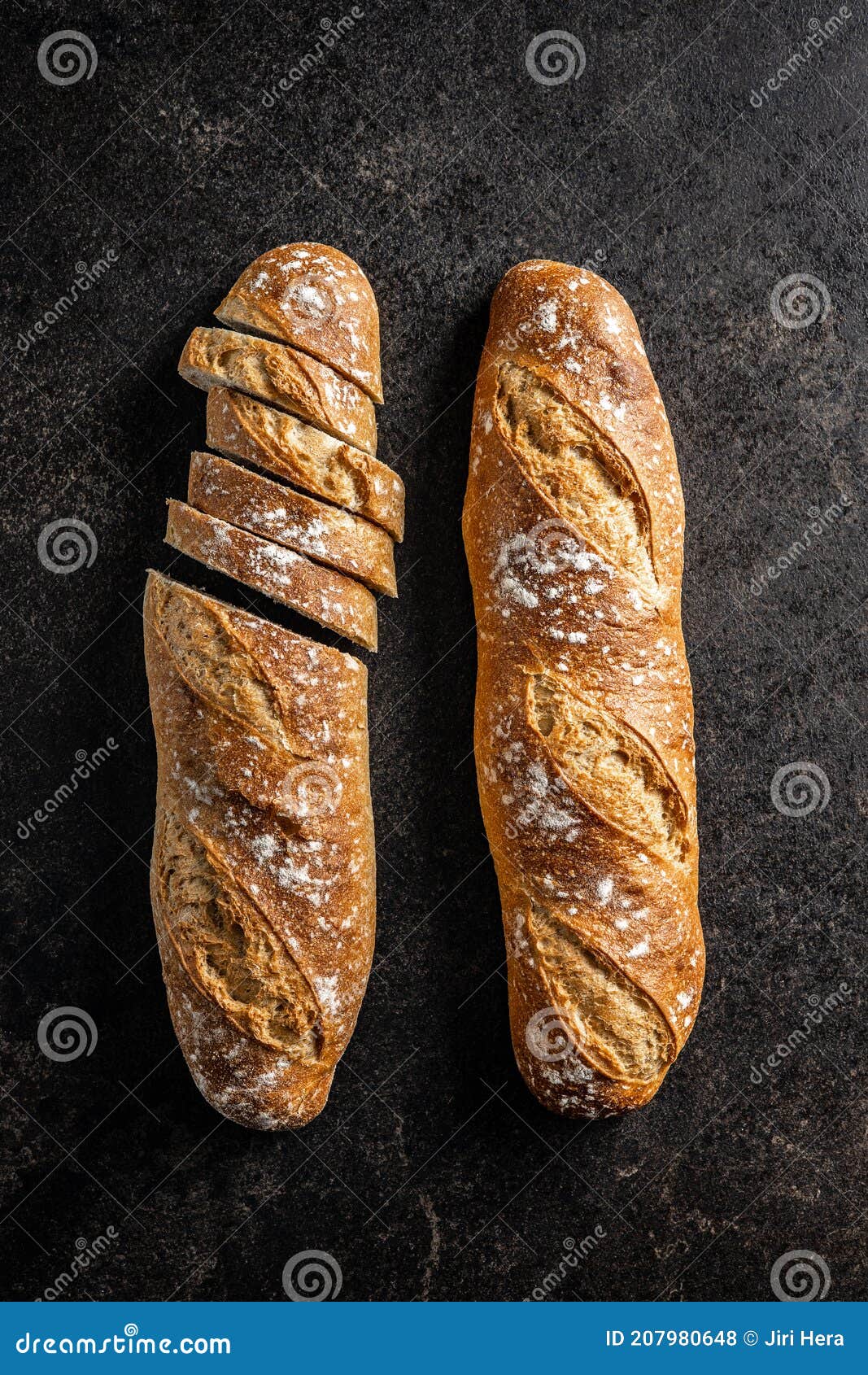 Crispy fresh baguettes stock photo. Image of bread, crust - 207980648