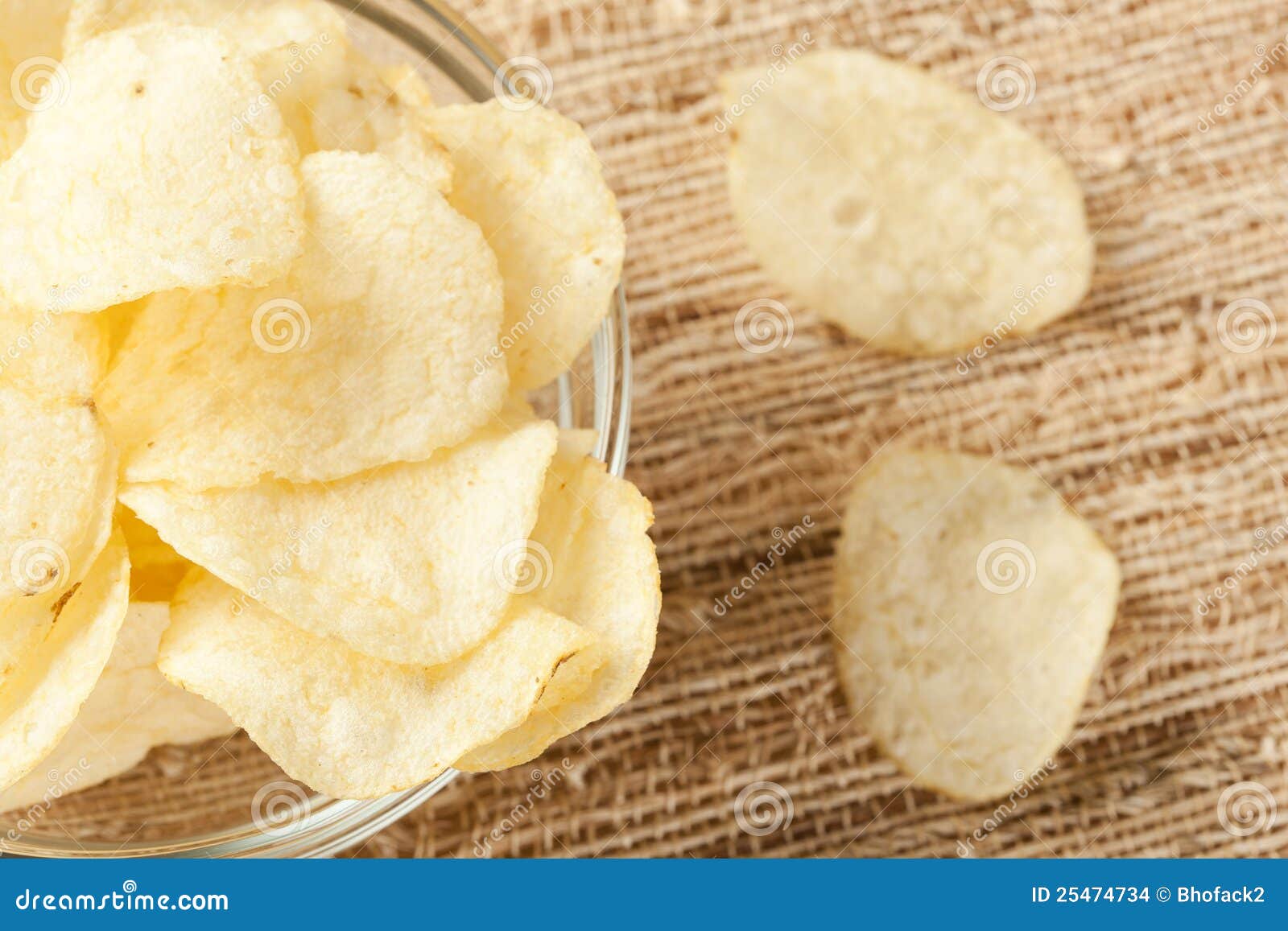 Crispy Fresh Potato Chips stock photo. Image of pile - 25474734