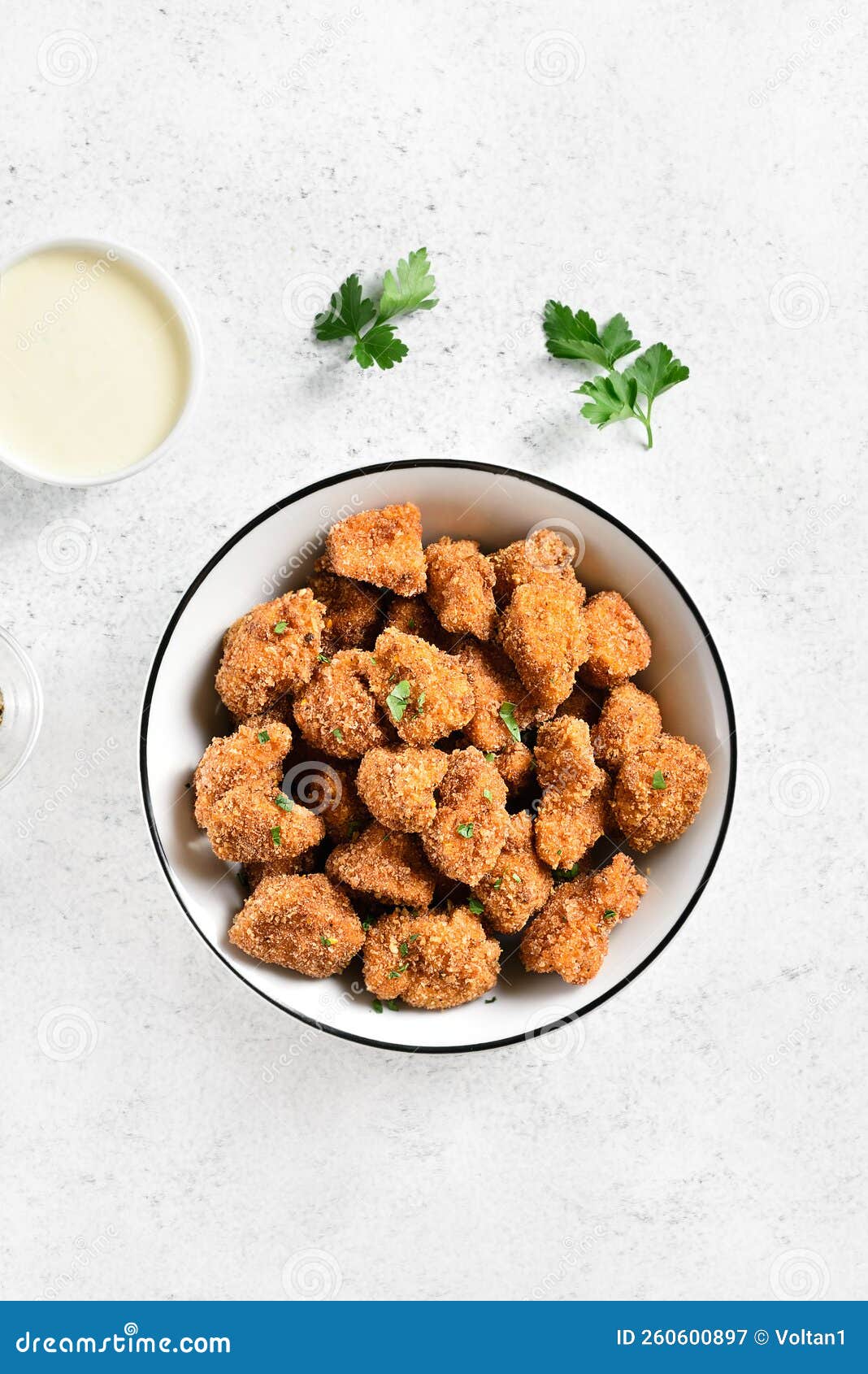 Crispy Fried Breaded Chicken Bites Stock Image Image Of Filet Grill