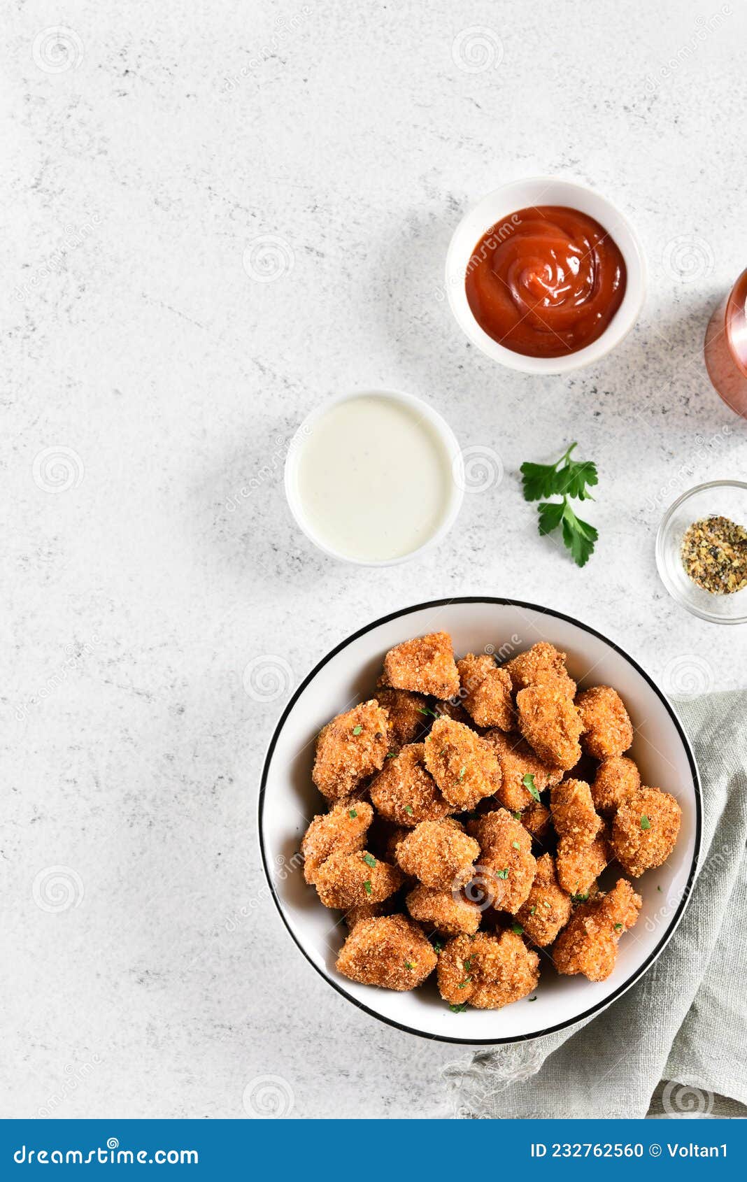 Crispy Fried Breaded Chicken Bites Stock Photo - Image of deep, food ...