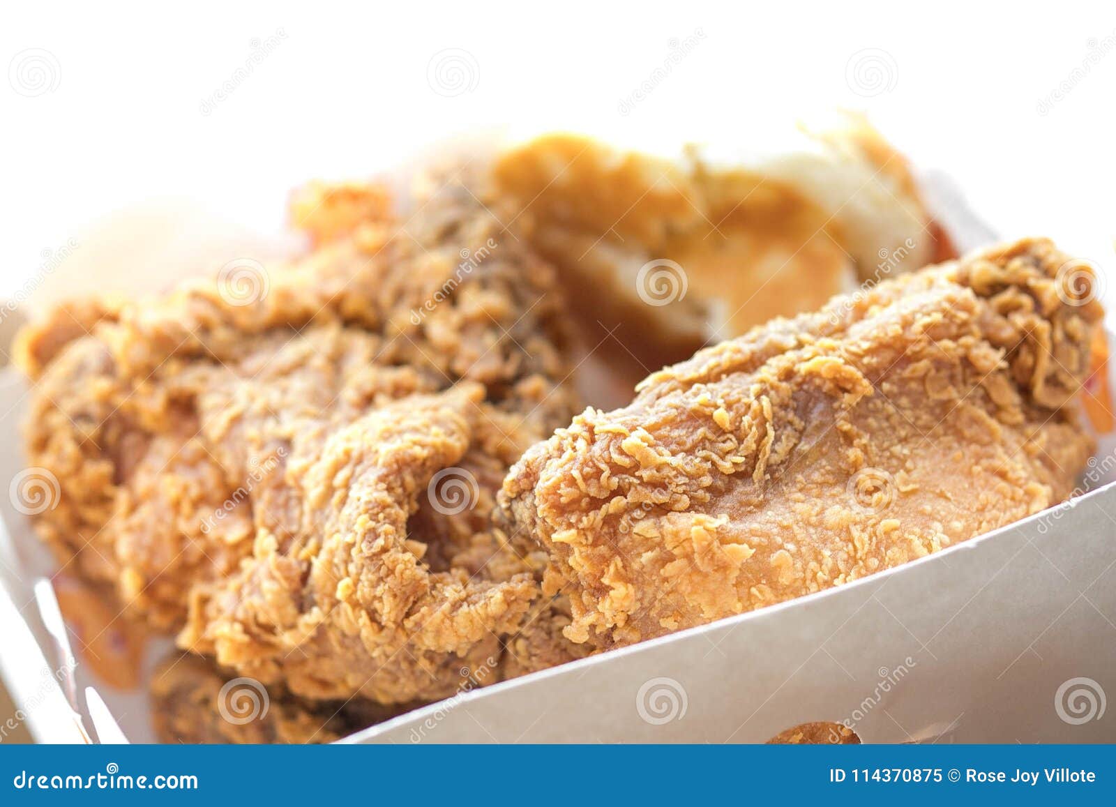 Crispy Fried Chicken in a Box Stock Image - Image of restaurant ...