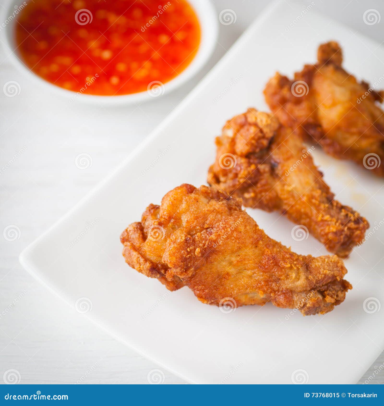Crispy fried chicken lag stock image. Image of plate - 73768015