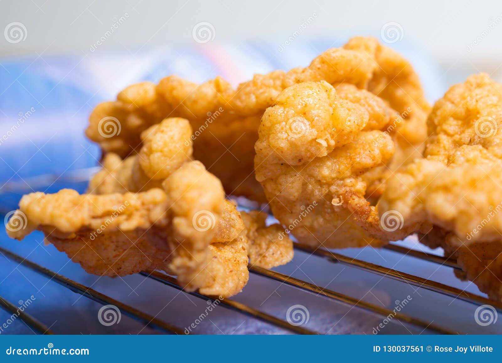 Crispy Fried Chicken Skin Pop Stock Image - Image of culture, appetizer ...