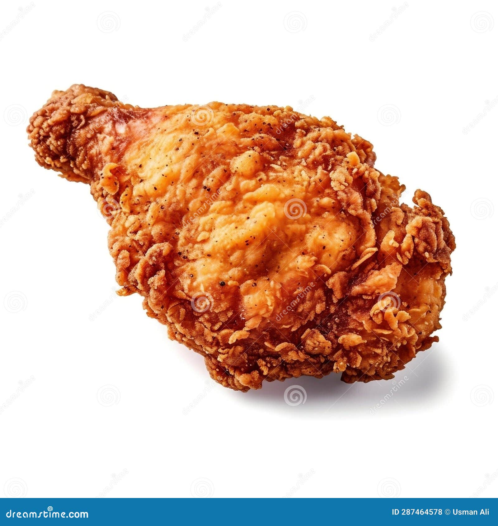 Crispy Fried Chicken on White Background. AI Stock Photo - Image of ...