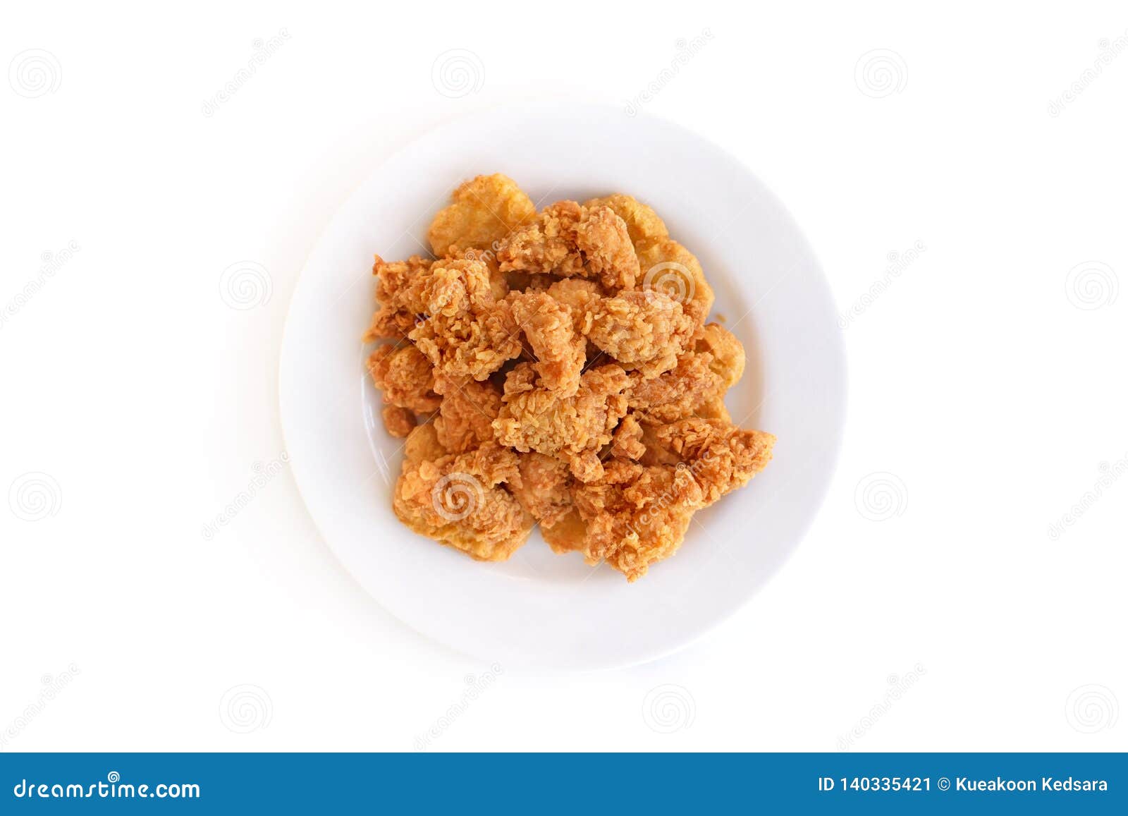 Crispy Fried Chicken on White Plate Stock Image - Image of chicken ...