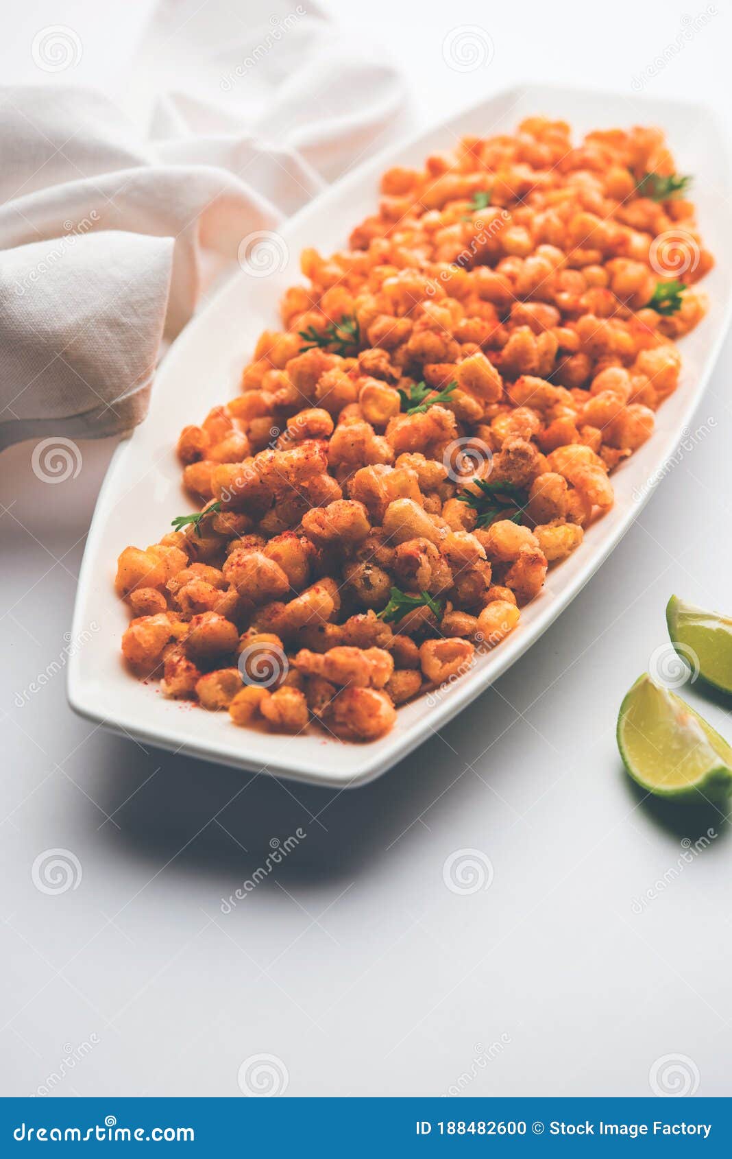 Crispy Fried Corn or Kernels or Pakora Stock Photo - Image of ginger ...
