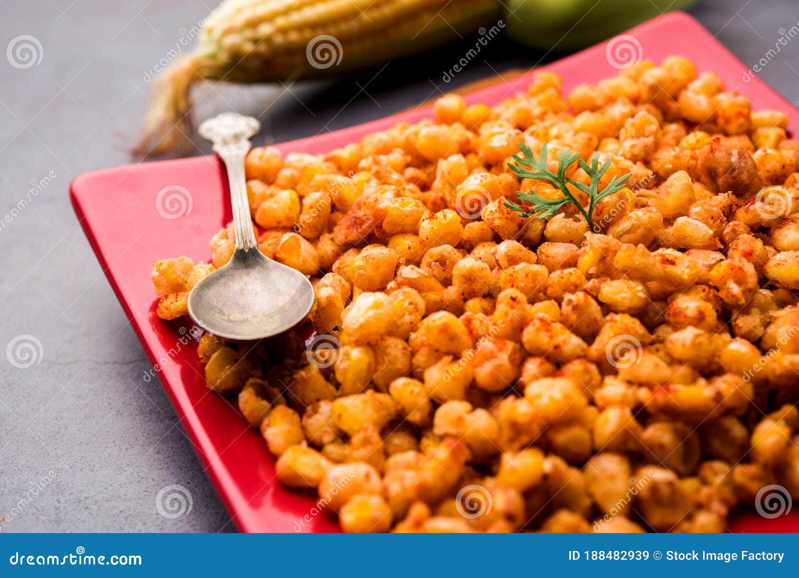 Crispy Fried Corn or Kernels or Pakora Stock Image - Image of meal ...