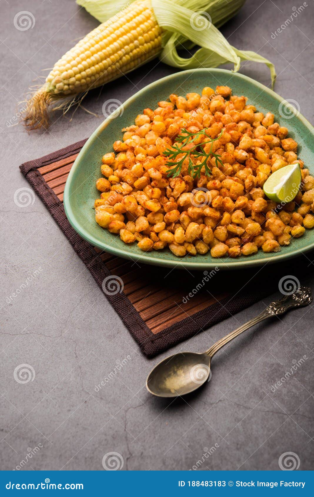 Crispy Fried Corn or Kernels or Pakora Stock Image - Image of india ...